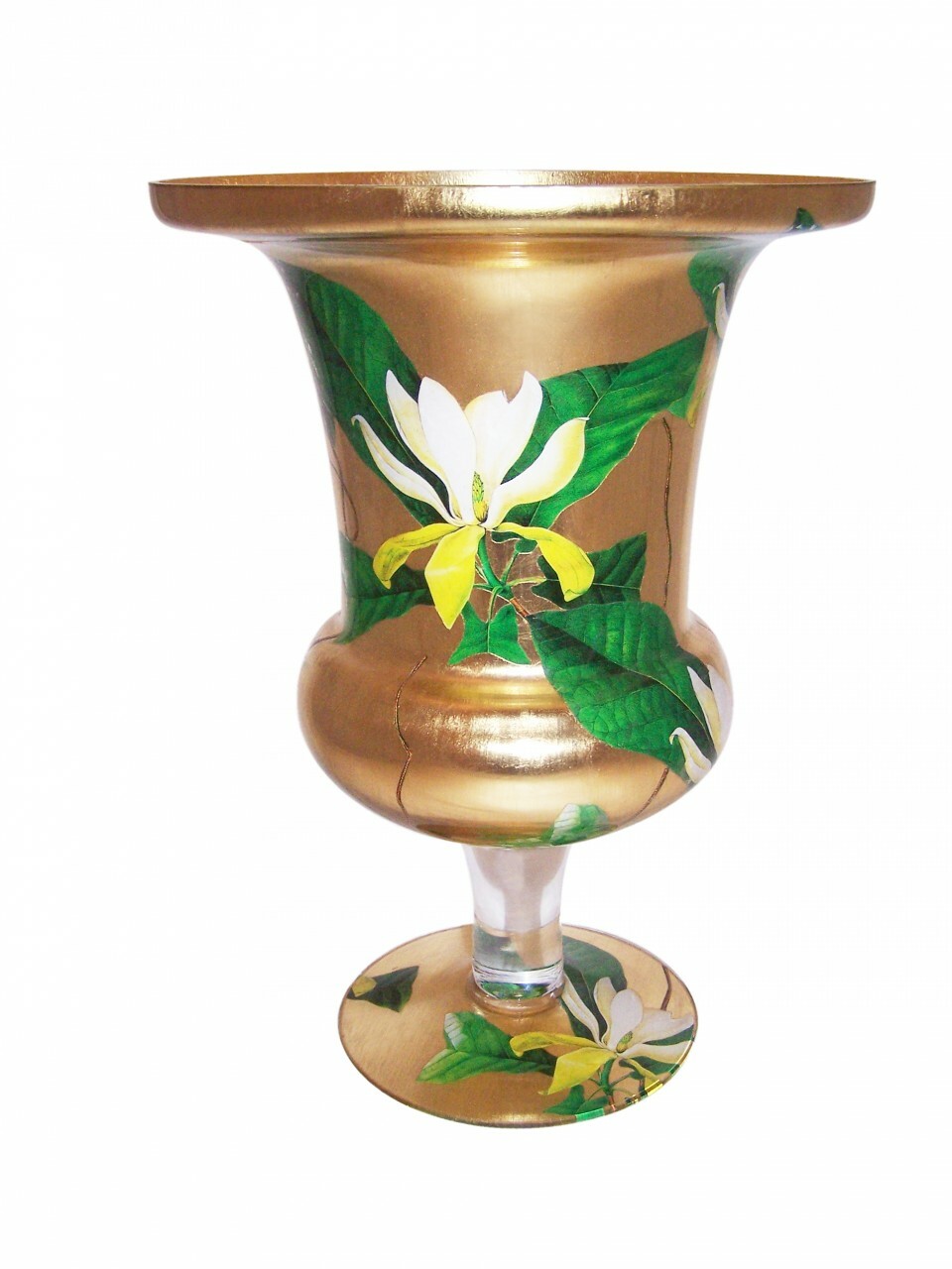 Magnolia & Curly Willow - 16" Roman Urn in gold - Scott Potter The ...